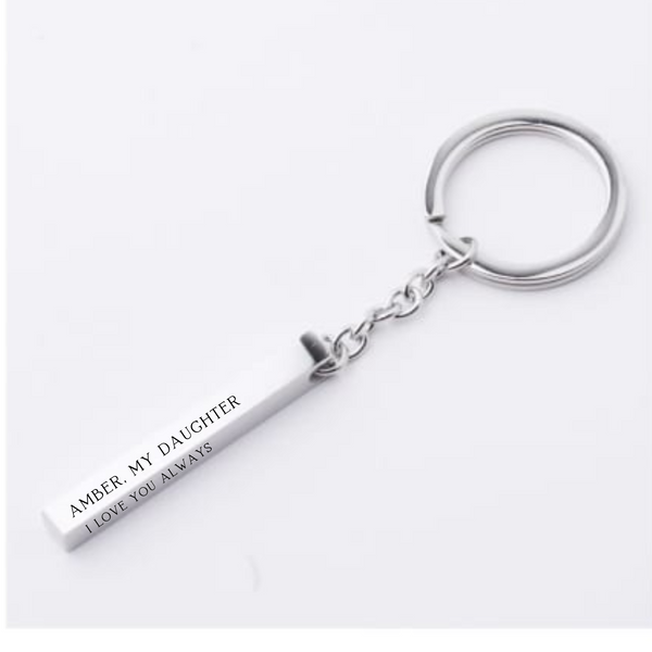 Personalized bar keyring | Charis Jewelry SA