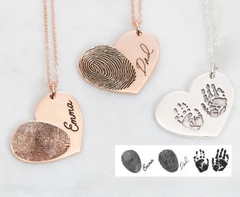Personalized Finger print / Hand print Necklace | Charis Jewelry SA